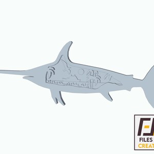 Swordfish Laser Cut, Svg Dxf Files. Cnc Files for Wood. Glowforge Ready ...