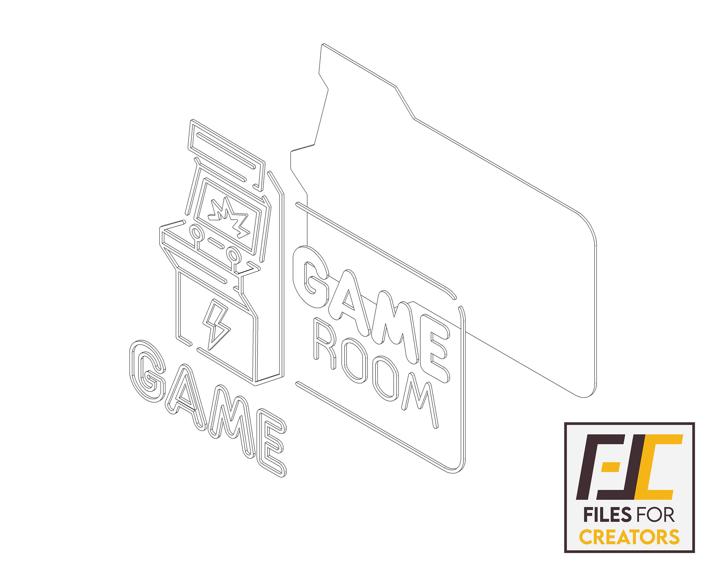 Game Room Laser Cut Files Vector Cutting Plan Multi-layer | Etsy