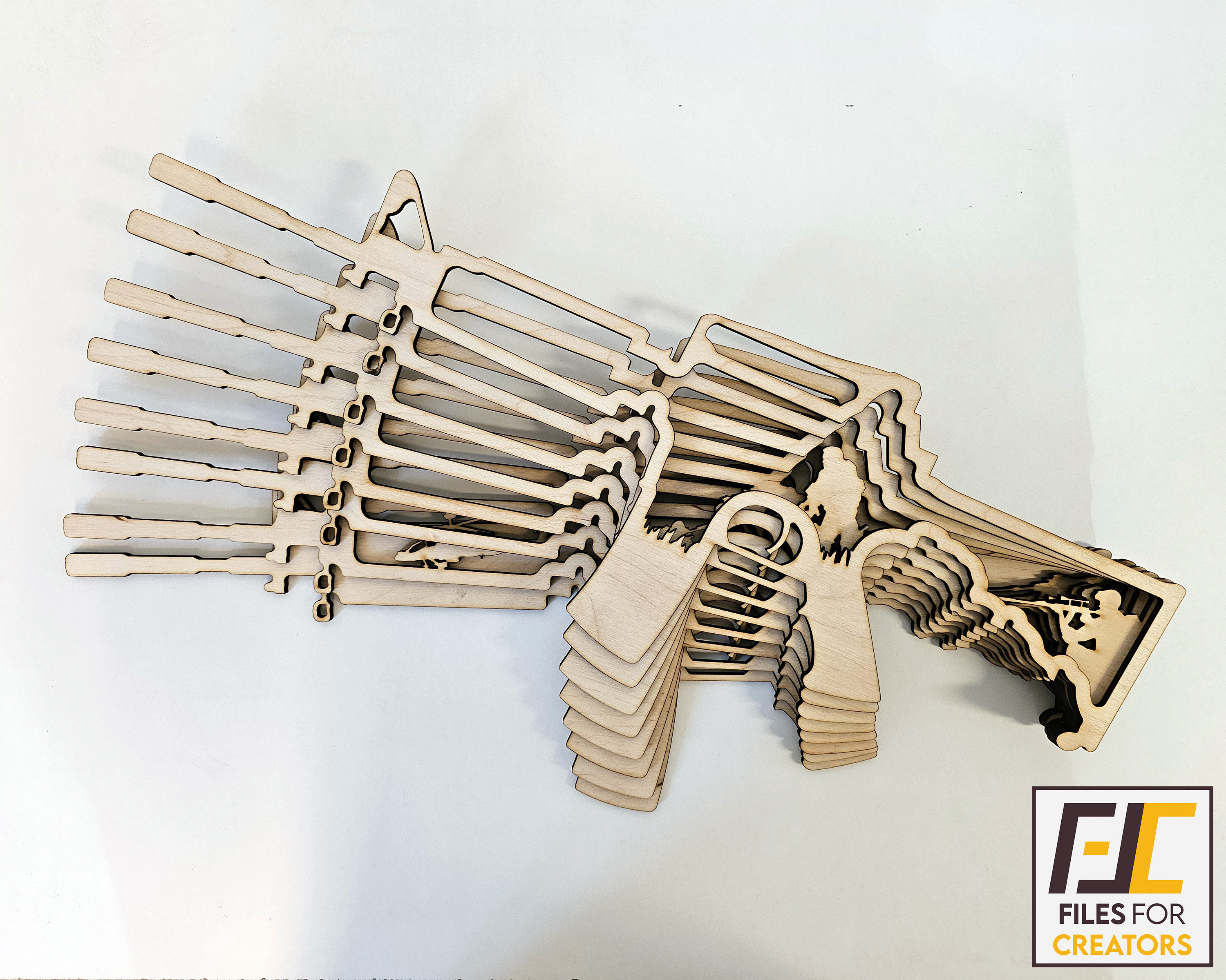 M16 M4 Rifle Laser Cut SVG, DXF File - Instant Download for DIY ...