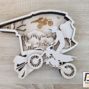 Motocross Racing Laser Cut SVG, DXF File - Instant Download for DIY ...