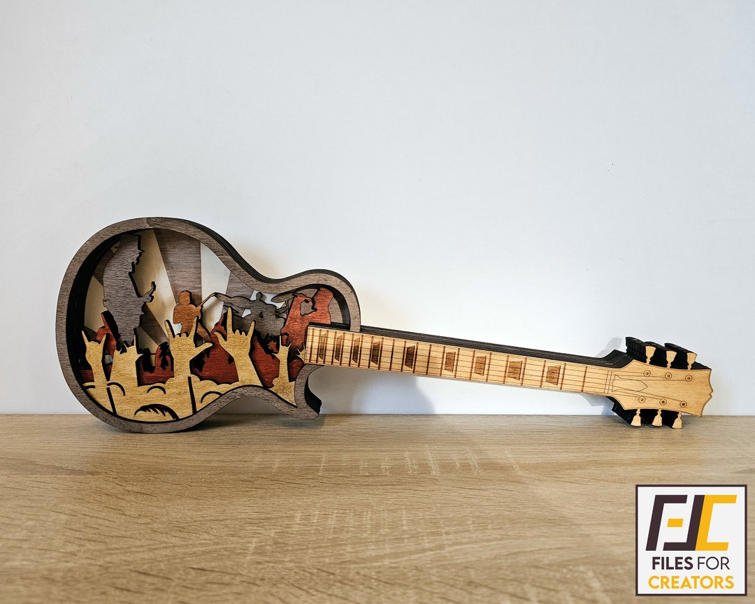 Guitar Concert Laser Cut File: DIY Woodworking SVG DXF (digital ...