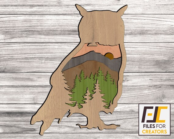 Owl Laser Cut Svg Dxf Files. Cnc Files for Wood. Wall Art - Etsy