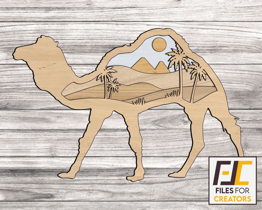 Buy Camel Laser Cut, Svg Dxf Files. Cnc Files for Wood. Wall Art, Decal ...