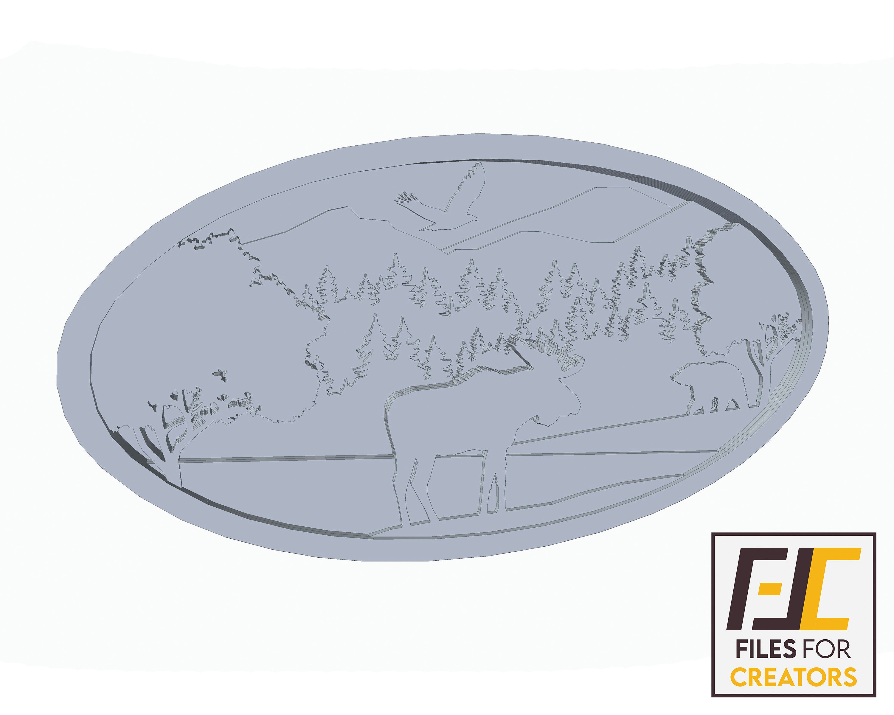 Nature Forest Scene Laser Cut Svg Dxf Files. Cnc Files for | Etsy Australia