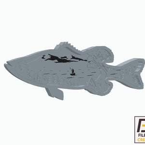 Bass Fishing Laser Cut SVG, DXF File - Instant Download for DIY ...