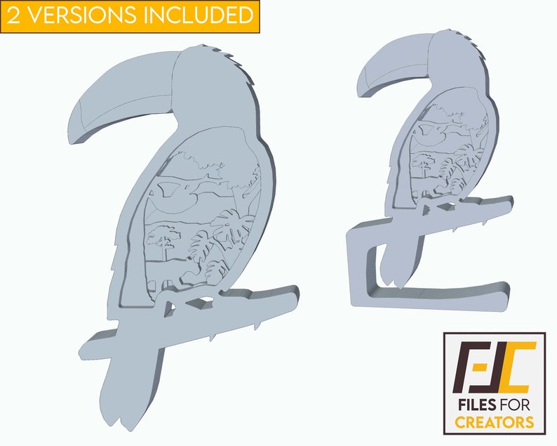 Toucan / Bird Laser Cut Svg Dxf Files. Cnc Files for Wood. - Etsy
