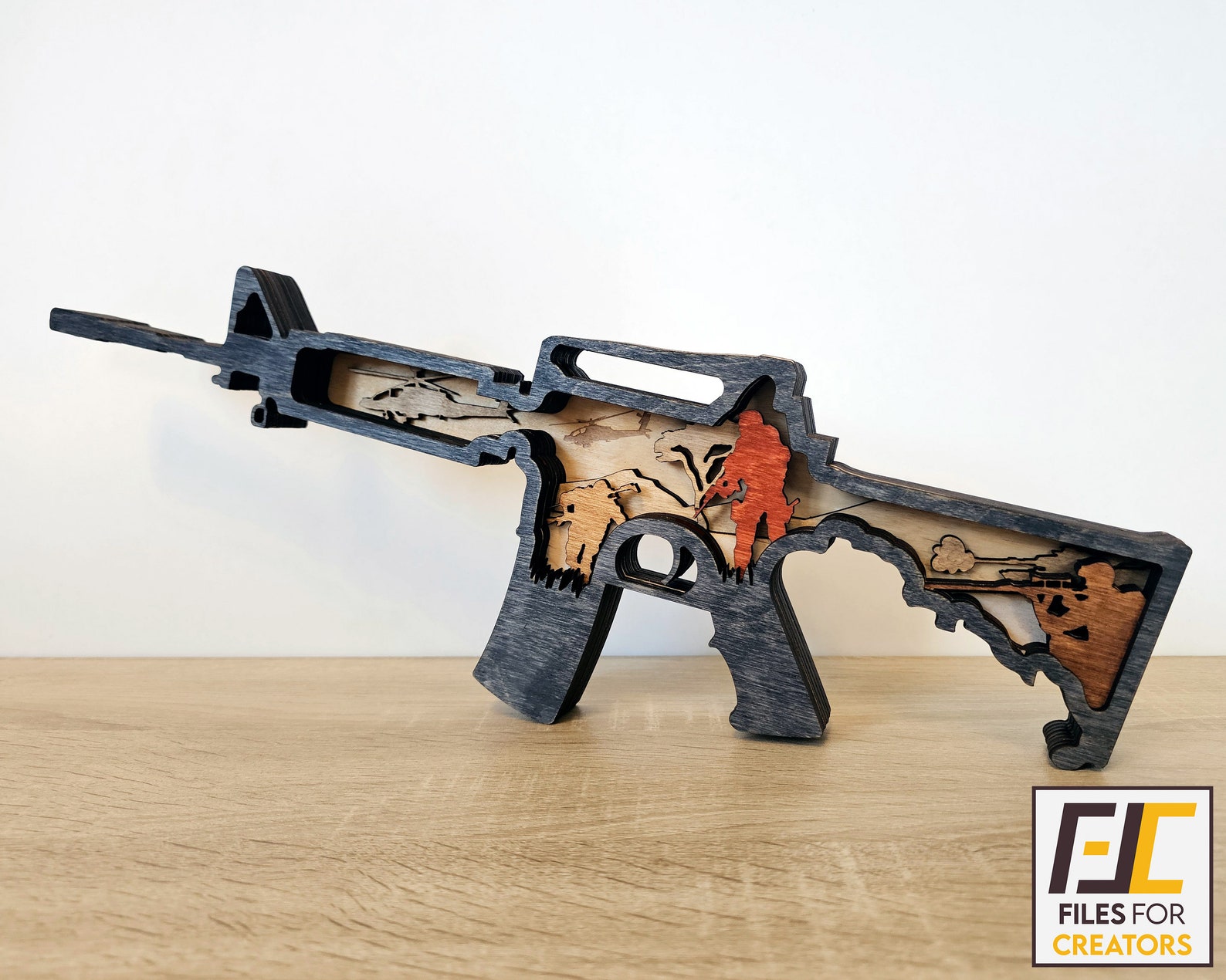 M16 M4 Rifle Laser Cut SVG, DXF File - Instant Download for DIY ...