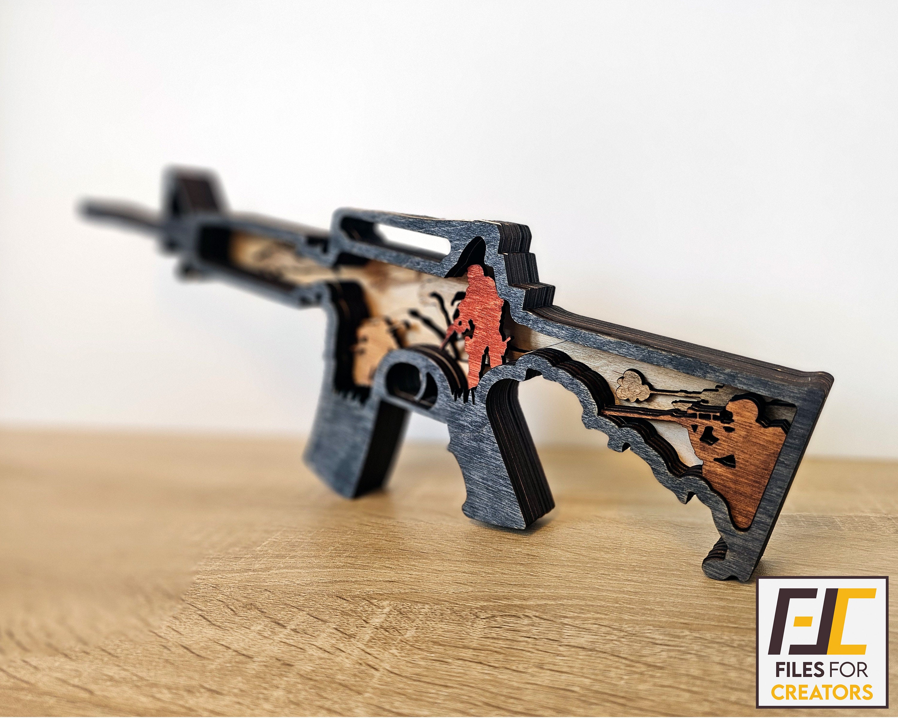 M16 M4 Rifle Laser Cut SVG, DXF File - Instant Download for DIY ...