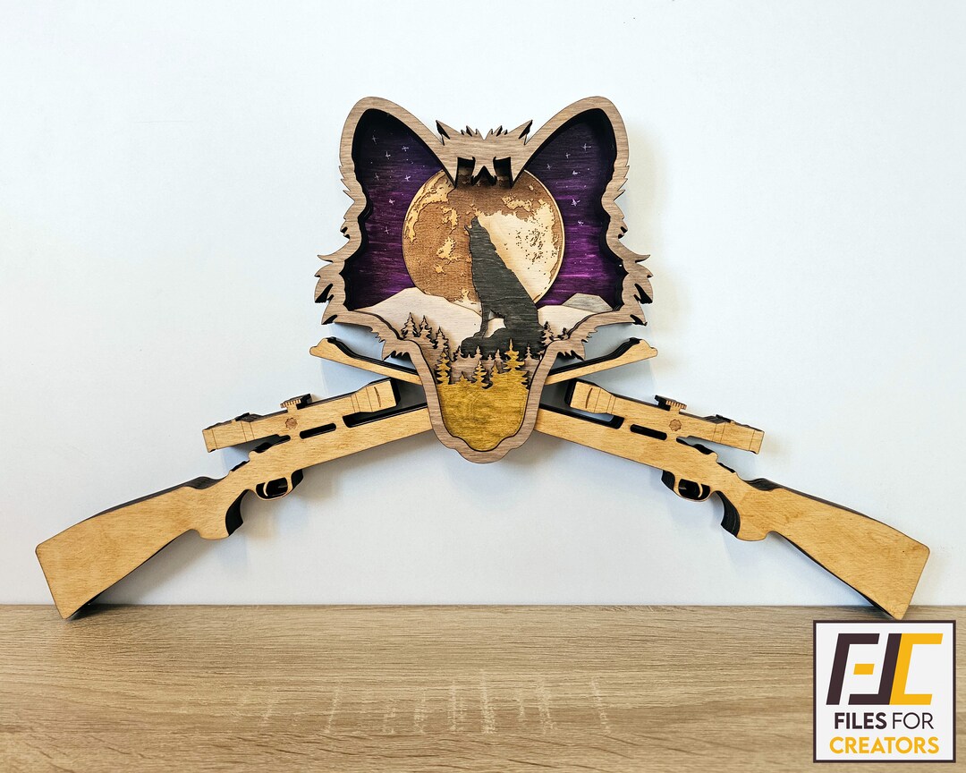 Wolf Hunting Laser Cut SVG, DXF File - Instant Download for DIY ...