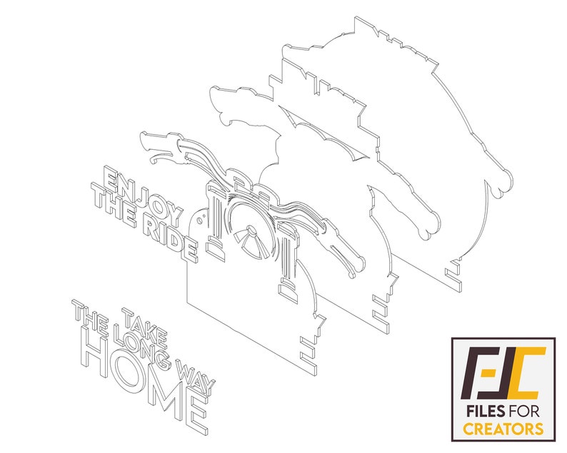 Motorcycle Svg Dxf Files. Cnc Files for Wood. Wall Art Decal - Etsy