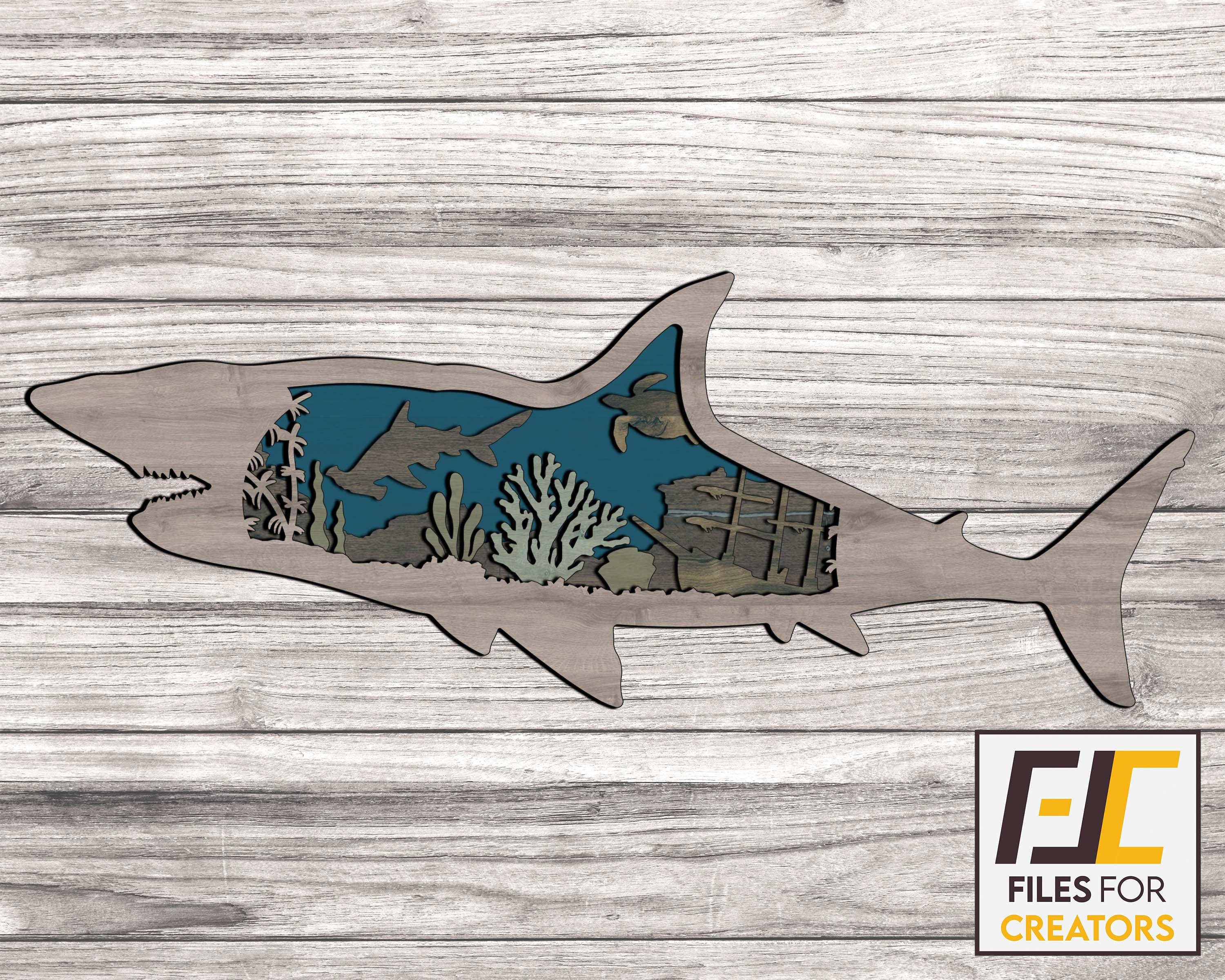 Shark Laser Cut Svg Dxf Files. Cnc Files for Wood. Glowforge - Etsy UK