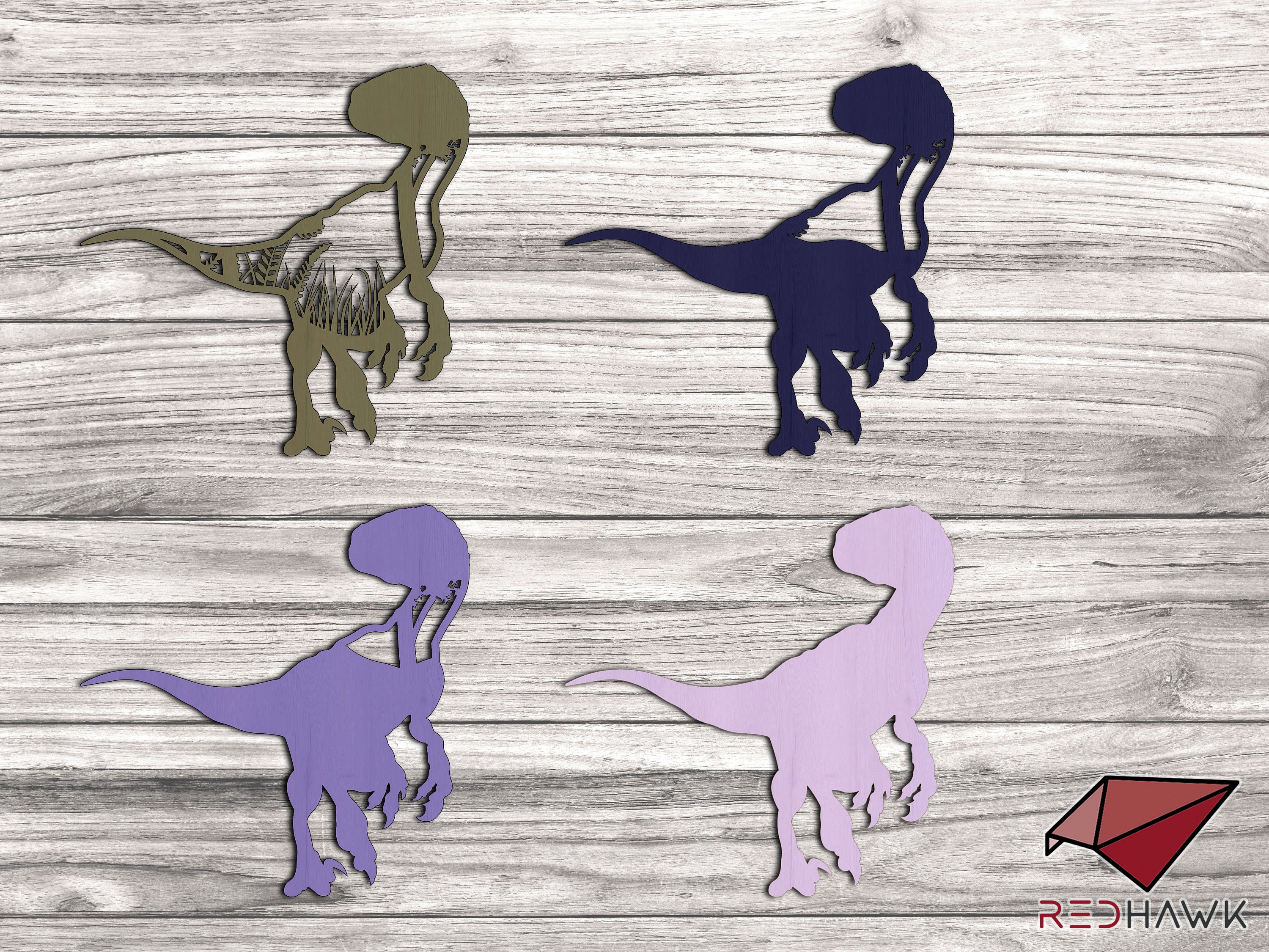 Velociraptor laser cut files / laser cut vector model / multi | Etsy
