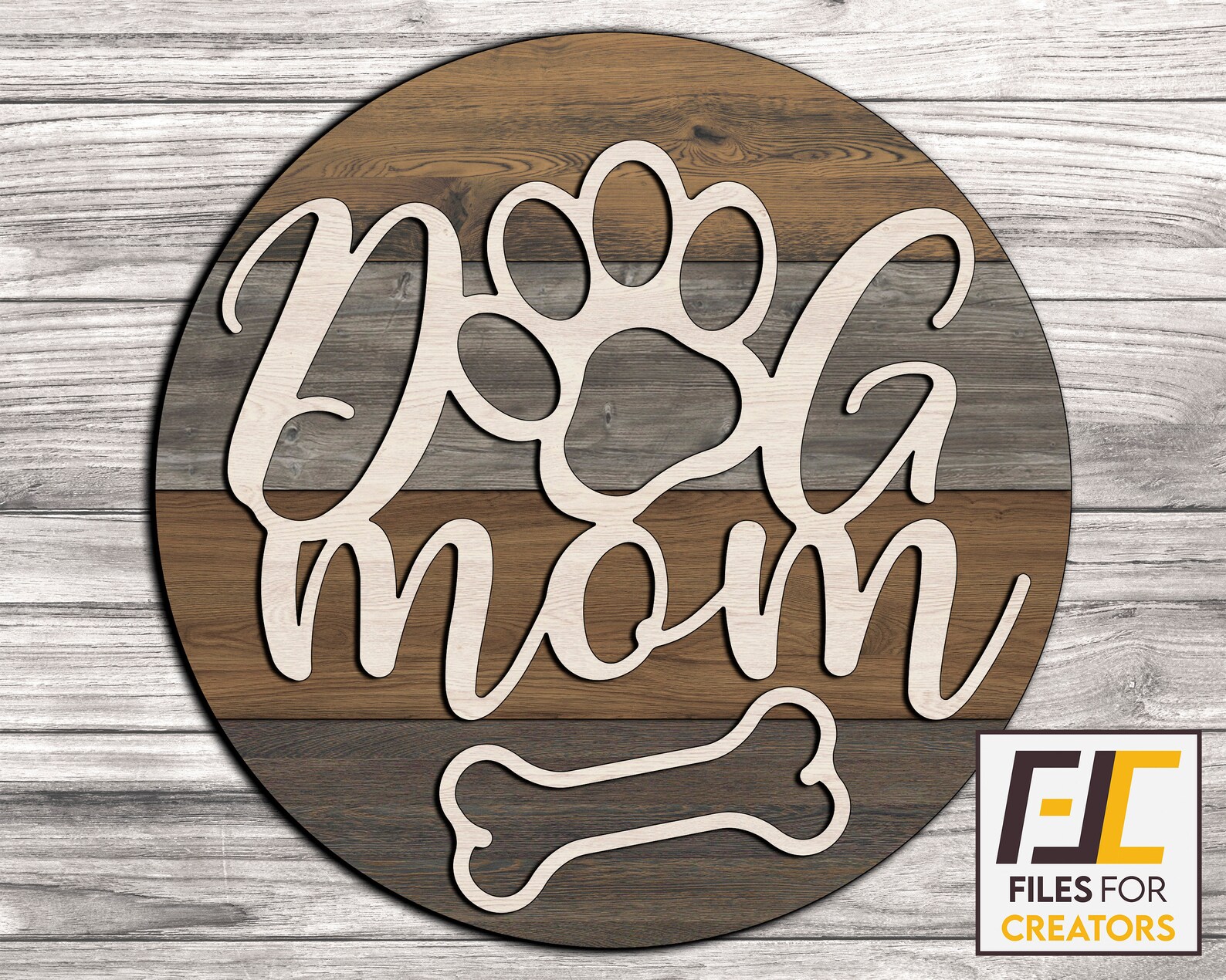 Dog Mom Sign Laser Cut Svg Dxf Files. Cnc Files for Wood. - Etsy