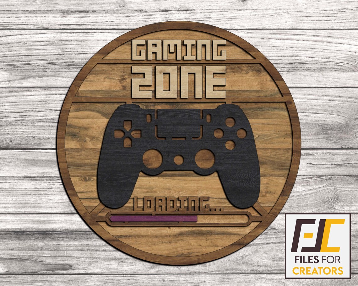 Gaming Zone Sign Laser Cut Files / SVG DXF CNC Files for Wood - Etsy