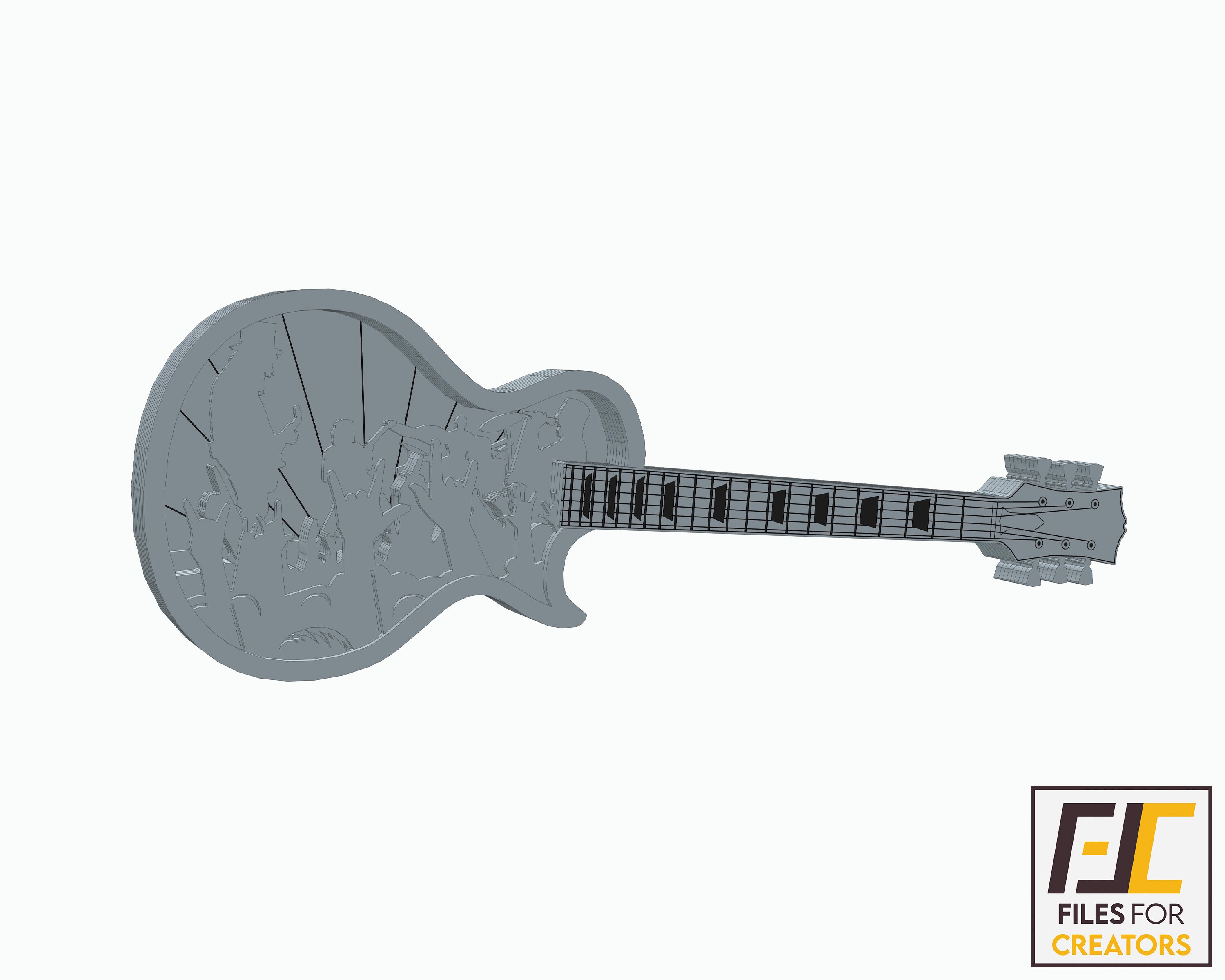 Guitar Concert Laser Cut File: DIY Woodworking SVG DXF (digital ...