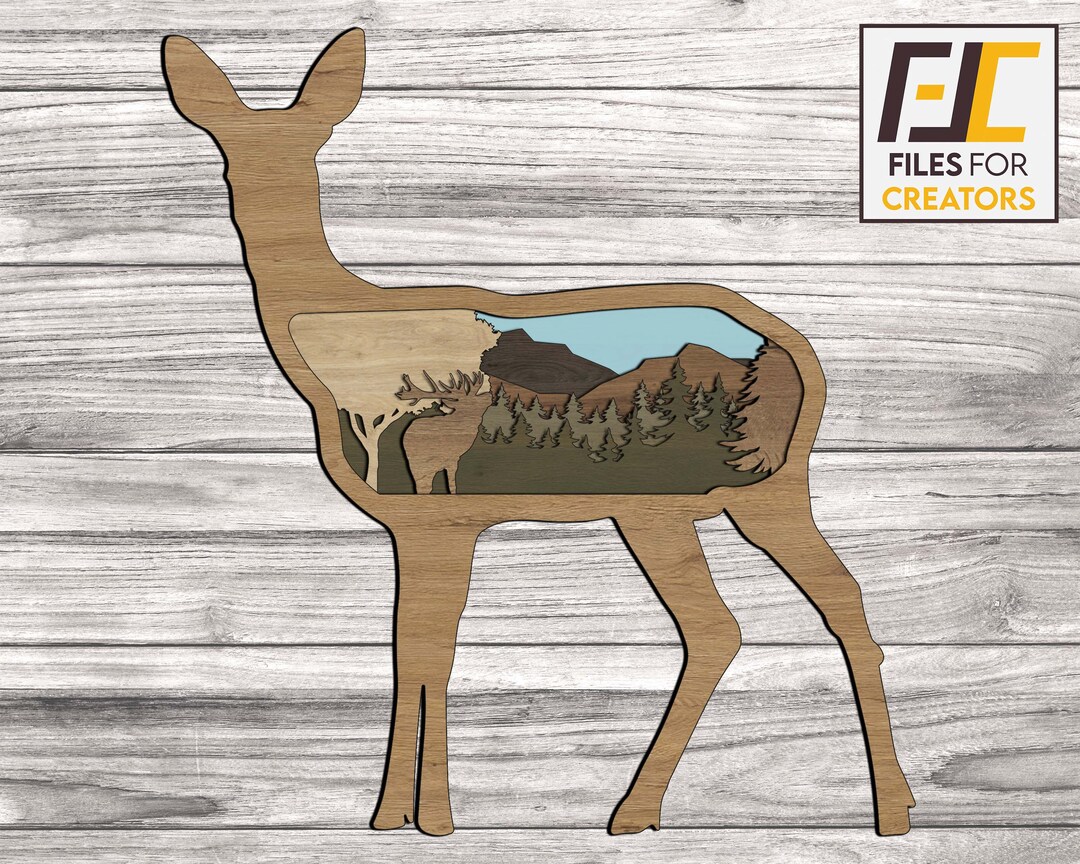 Roe / Deer Laser Cut, Svg Dxf Files. Cnc Files for Wood. Glowforge ...