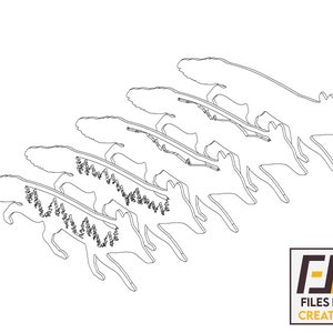Fox Laser Cut, Svg Dxf Files. Cnc Files for Wood. Glowforge Ready Decal ...