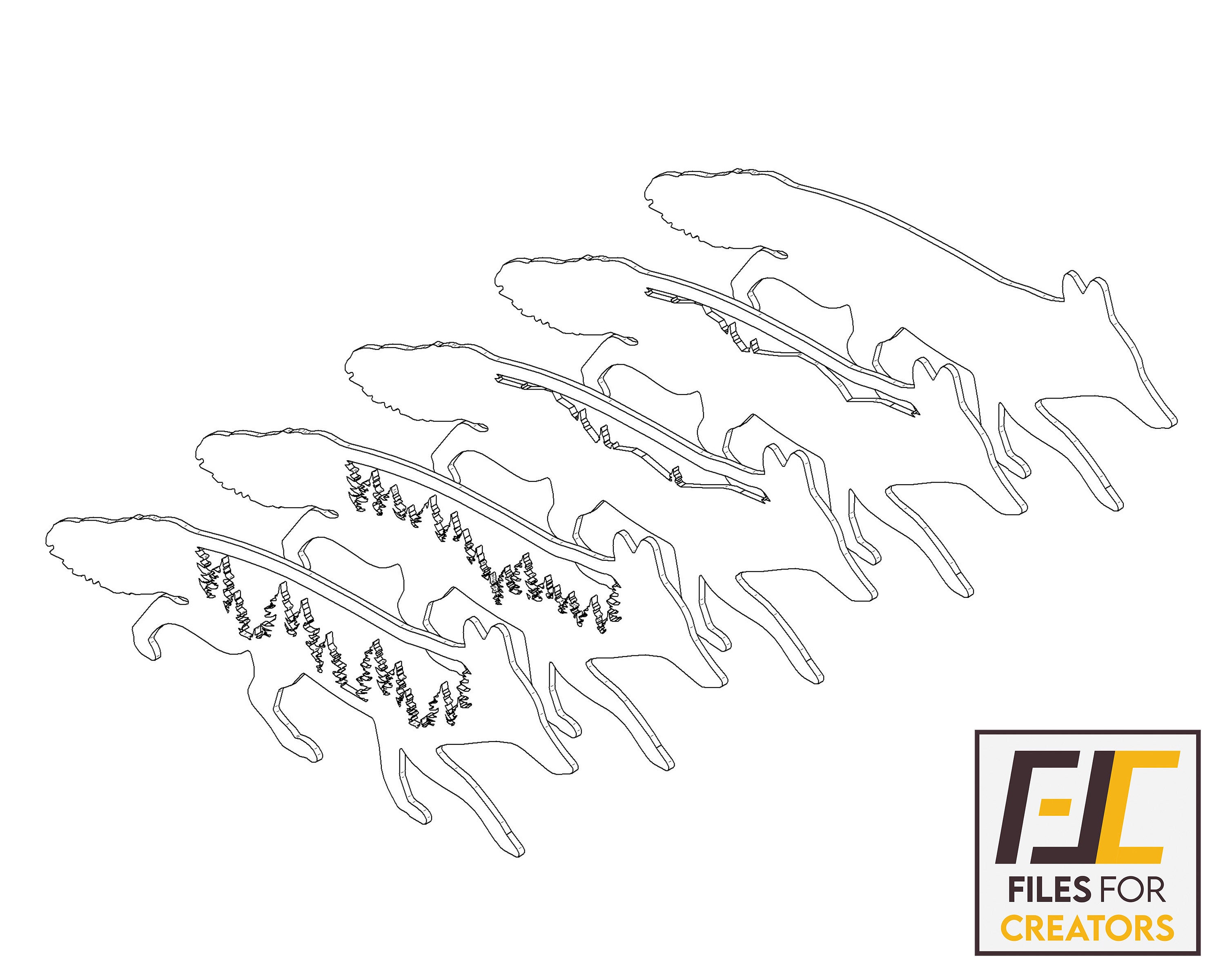 Fox Laser Cut Svg Dxf Files. Cnc Files for Wood. Glowforge - Etsy