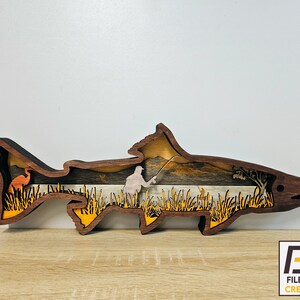 Salmon Fishing Laser Cut SVG, DXF File - Instant Download for DIY ...