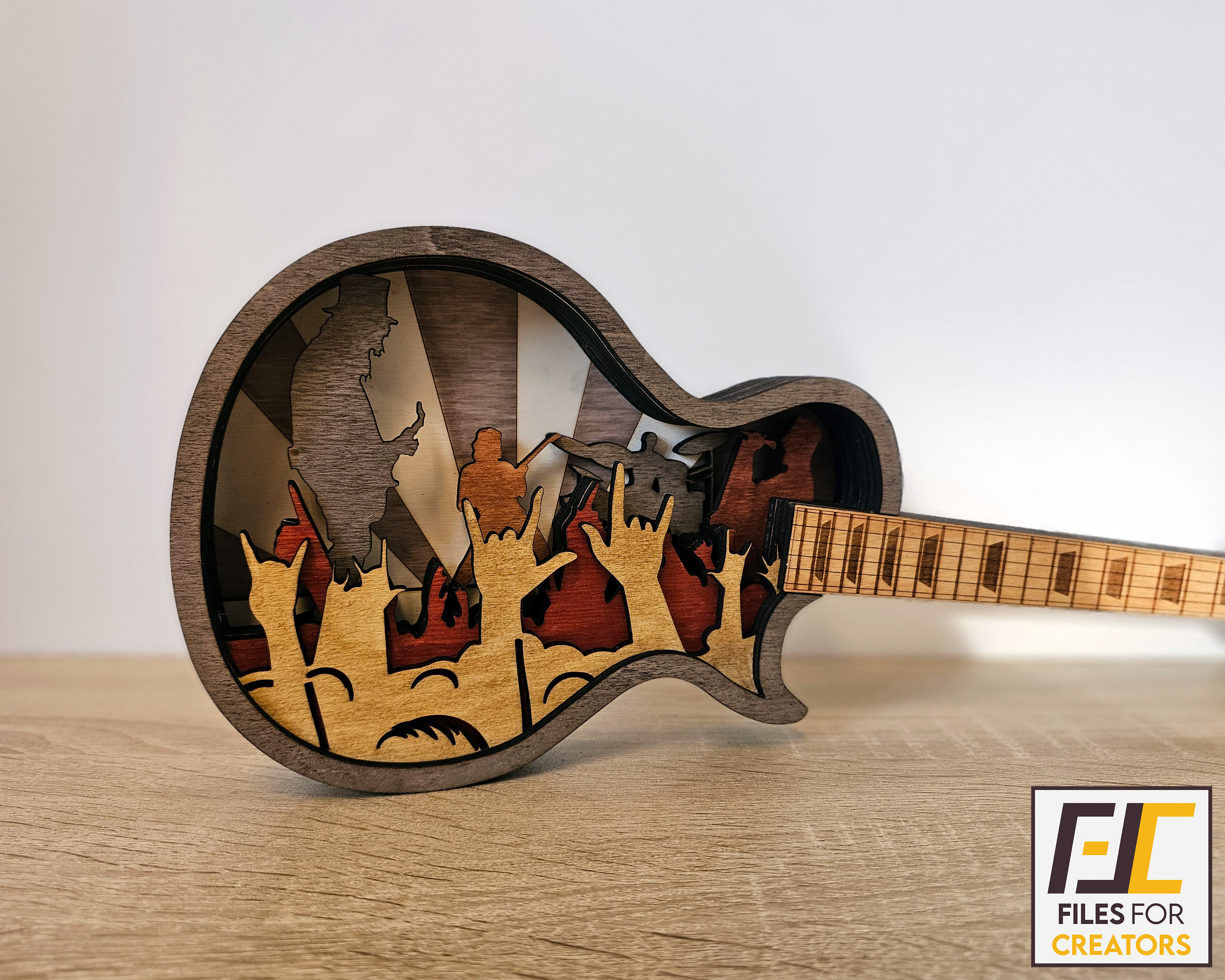 Guitar Concert Laser Cut File: DIY Woodworking SVG DXF (digital ...