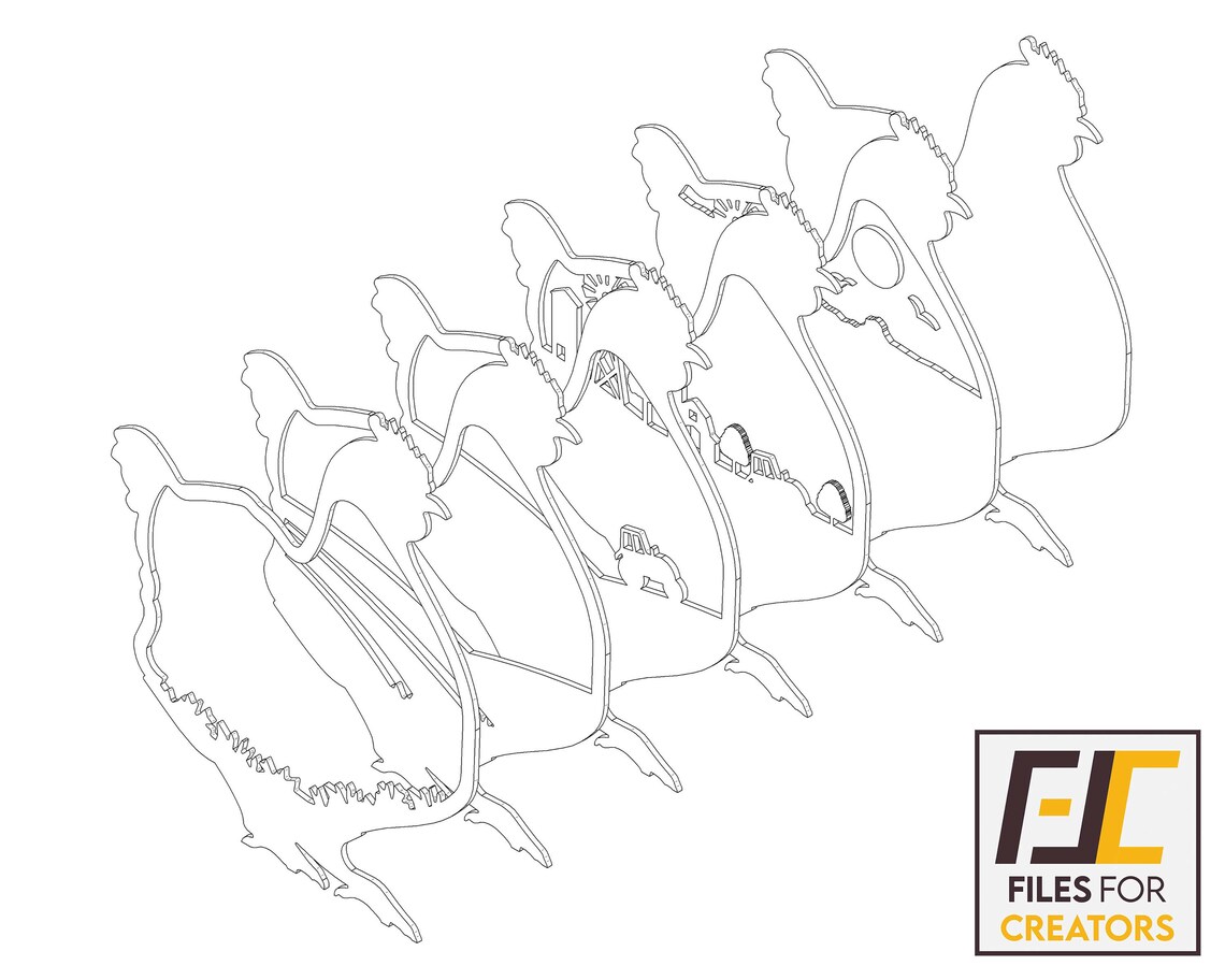 Chicken / Hen / Farm Laser Cut Svg Dxf Files. Cnc Files for - Etsy