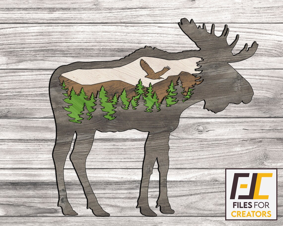 Moose Laser Cut Svg Dxf Files. Cnc Files for Wood. Wall Art - Etsy
