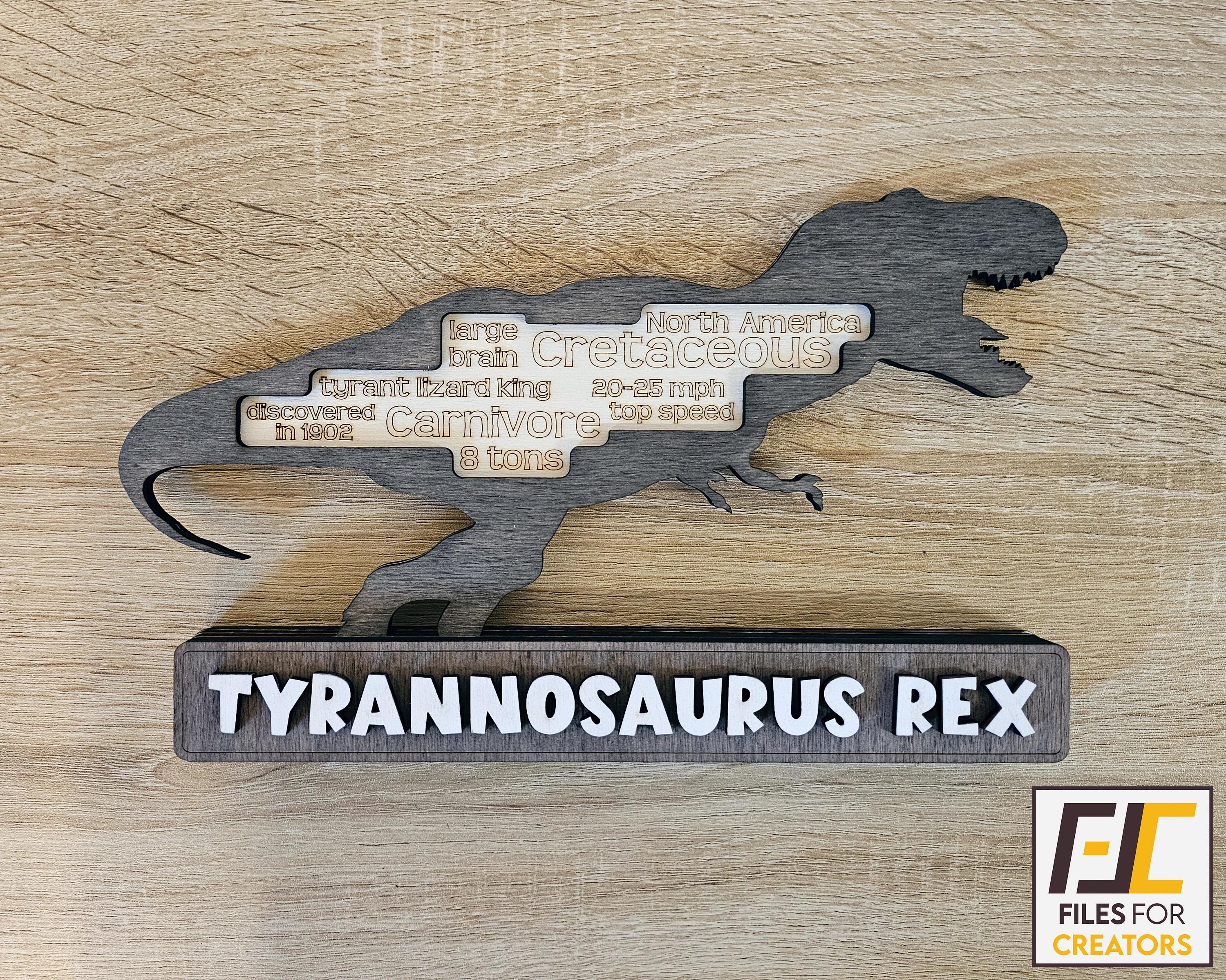 Laser Cut Tyrannosaurus Rex SVG File: DIY Dinosaur Decor (digital ...
