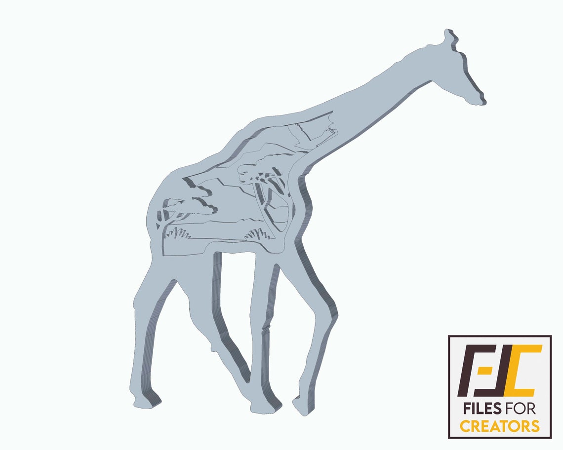 Giraffe Laser Cut Svg Dxf Files. Cnc Files for Wood. - Etsy
