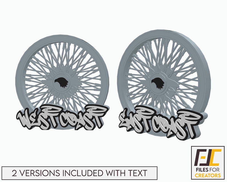 Low Rider Rim Laser Cut File: East Coast, West Coast SVG DXF (digital ...