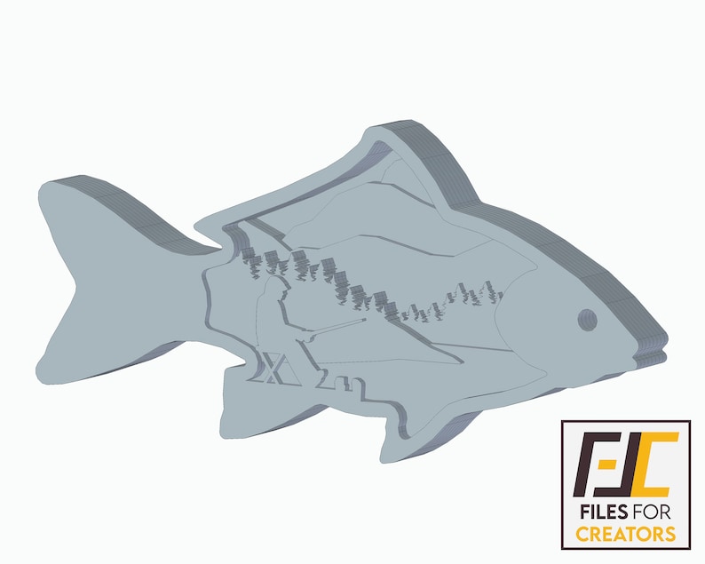 Carp Fishing SVG: Layered Laser Cut Wall Decor (digital Download) - Etsy UK