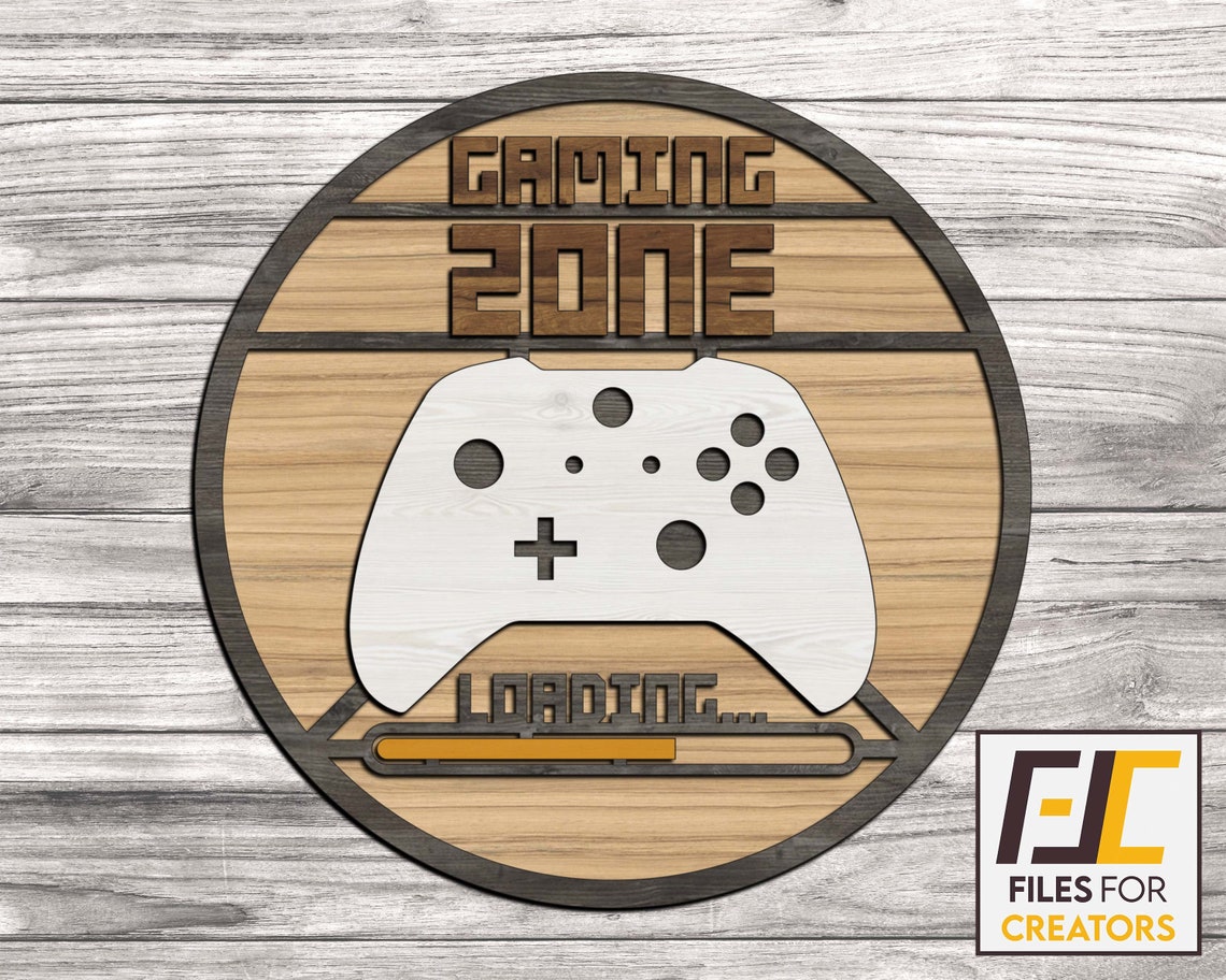 Gaming Zone Sign Laser Cut Files / SVG DXF CNC Files for Wood - Etsy