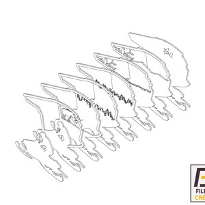 Snowmobile Racing Laser Cut File: Winter Woods Scene (SVG, DXF) - Etsy