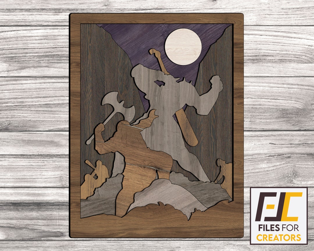 Fantasy Battle Scene Laser Cut, Svg Dxf Files. Cnc Files for Wood ...