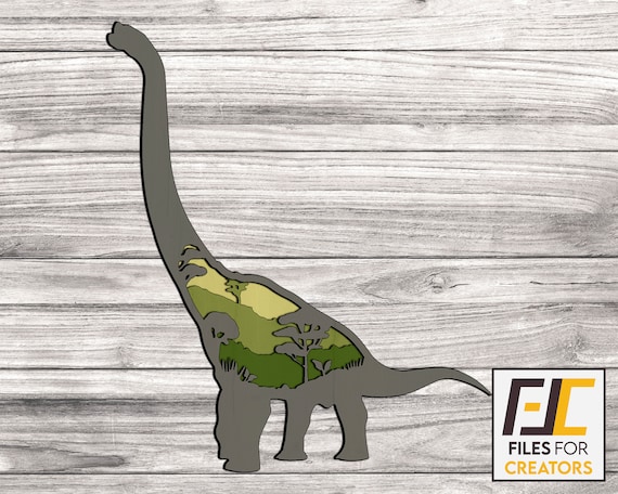 Brachiosaurus Laser Cut Files / Laser Cut Vector Model / Multi | Etsy