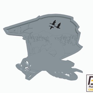 Snowmobile Racing Laser Cut File: Winter Woods Scene (SVG, DXF) - Etsy