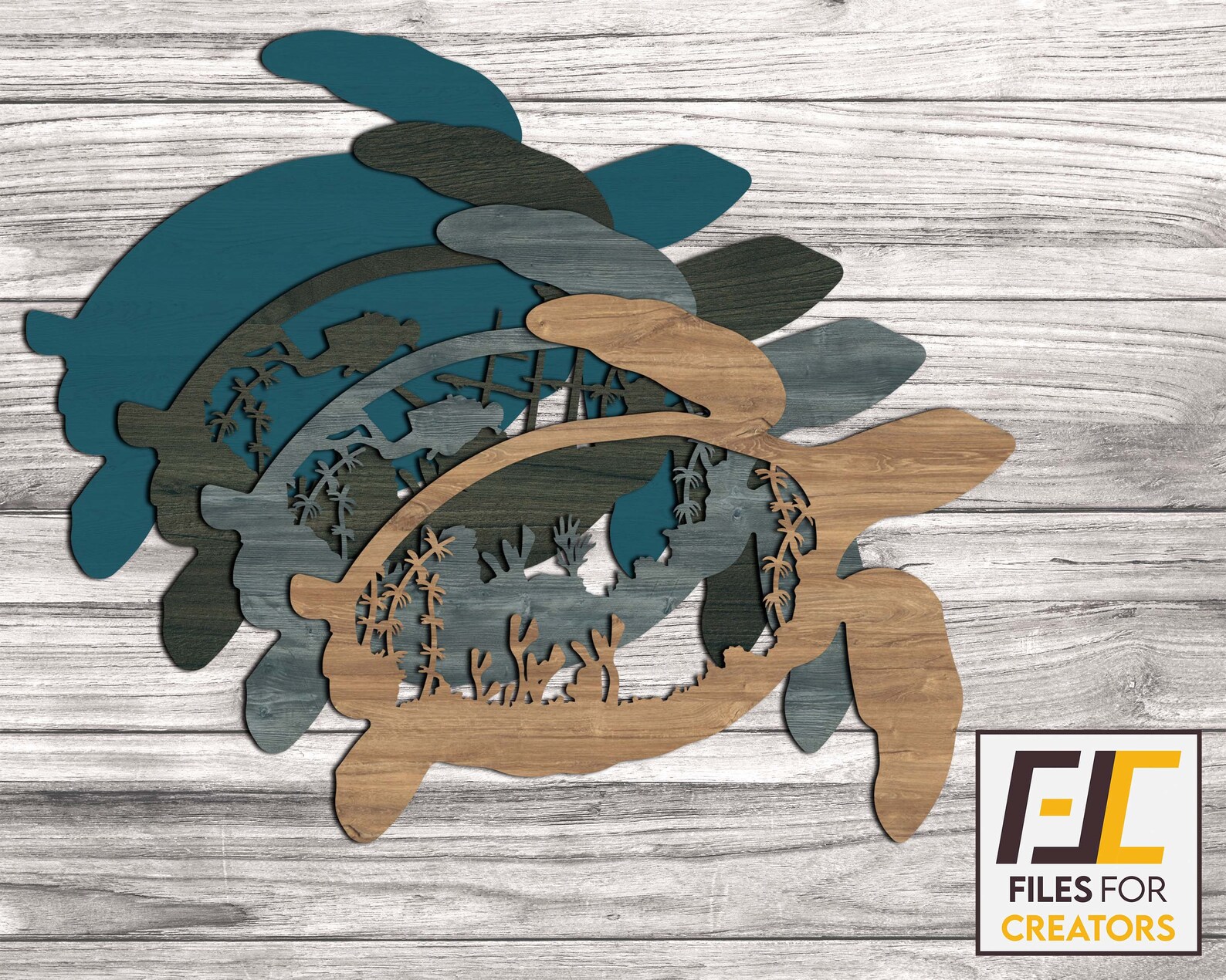 Turtle Laser Cut Svg Dxf Files. Cnc Files for Wood. Glowforge - Etsy