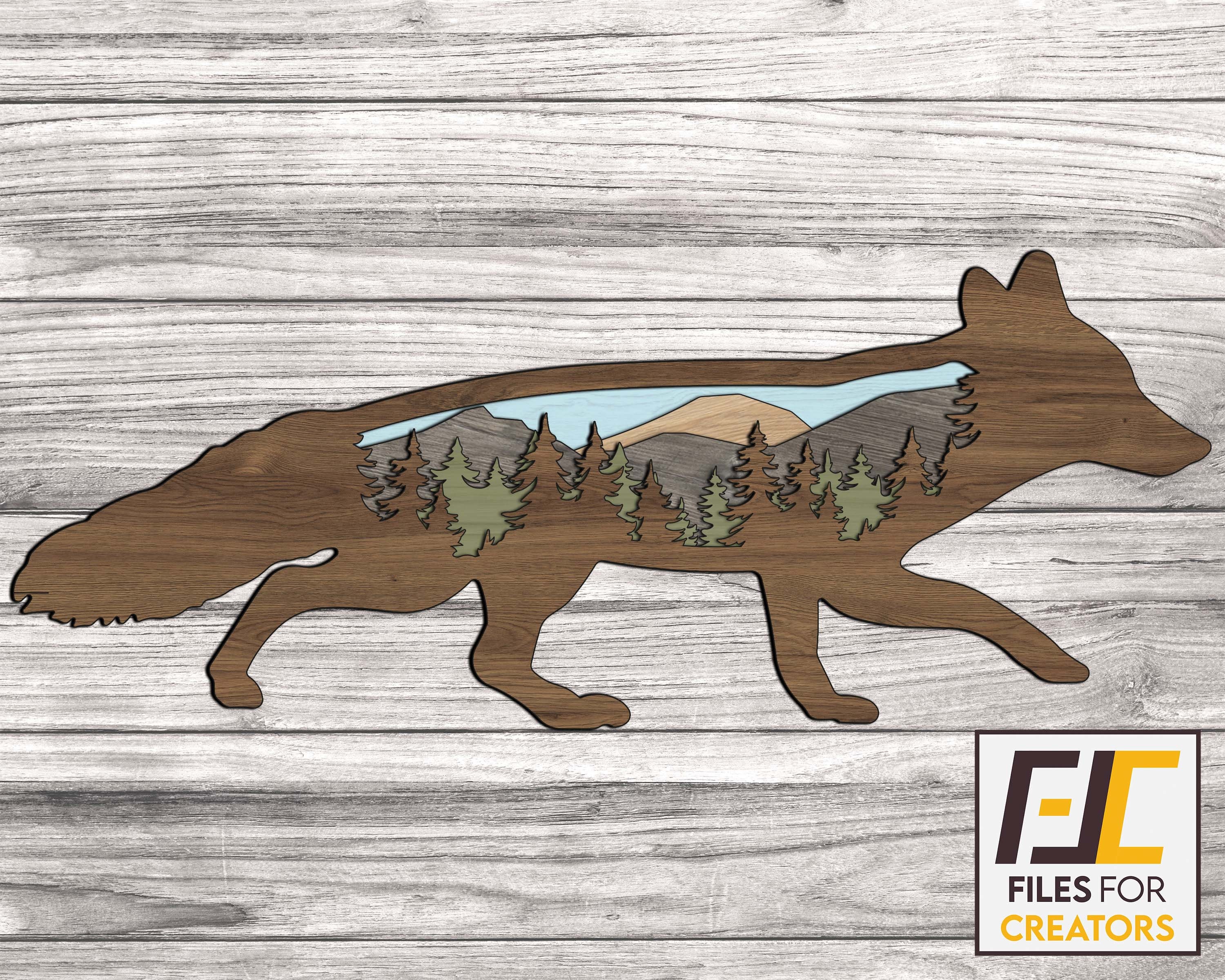 Fox Laser Cut Svg Dxf Files. Cnc Files for Wood. Glowforge - Etsy Canada