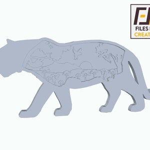 Tiger / Jungle Laser Cut, Svg Dxf Files. Cnc Files for Wood. Glowforge ...