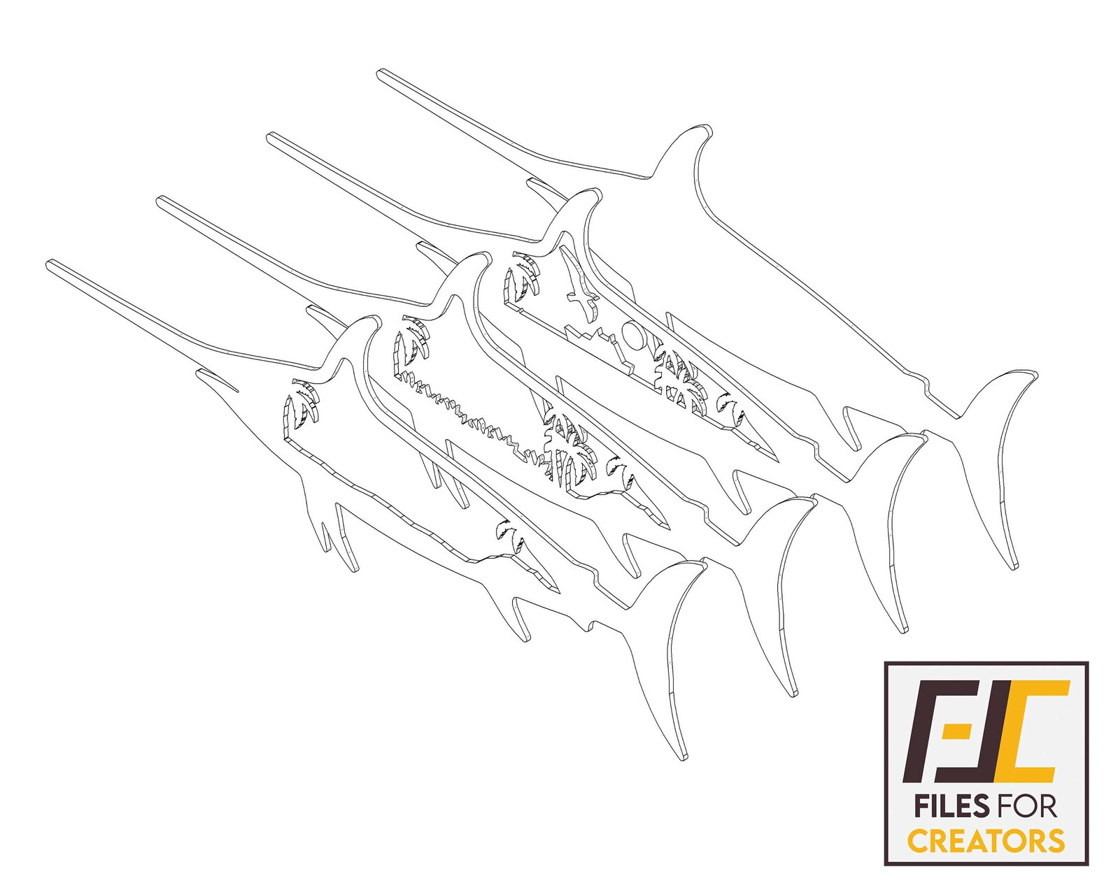 Swordfish Laser Cut Svg Dxf Files. Cnc Files for Wood. - Etsy