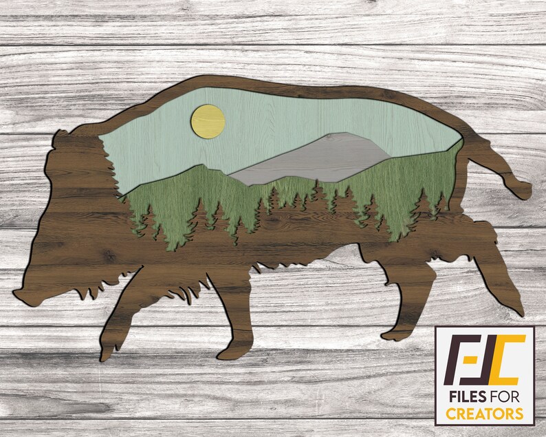 Boar Laser Cut, Svg Dxf Files. Cnc Files for Wood. Wall Art, Decal ...