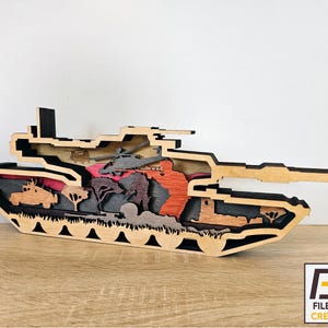 Tank Laser Cut SVG, DXF File - Instant Download for DIY Woodworking ...