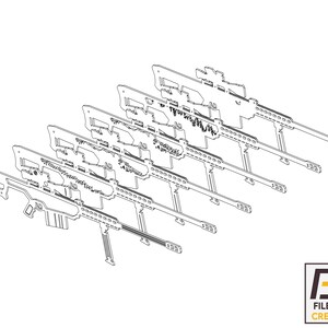 Sniper Rifle Laser Cut SVG, DXF File Instant Download for DIY ...