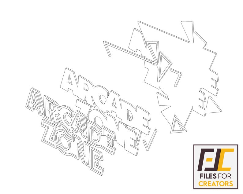 Arcade Zone Laser Cut Files Vector Cutting Plan Multi-layer | Etsy