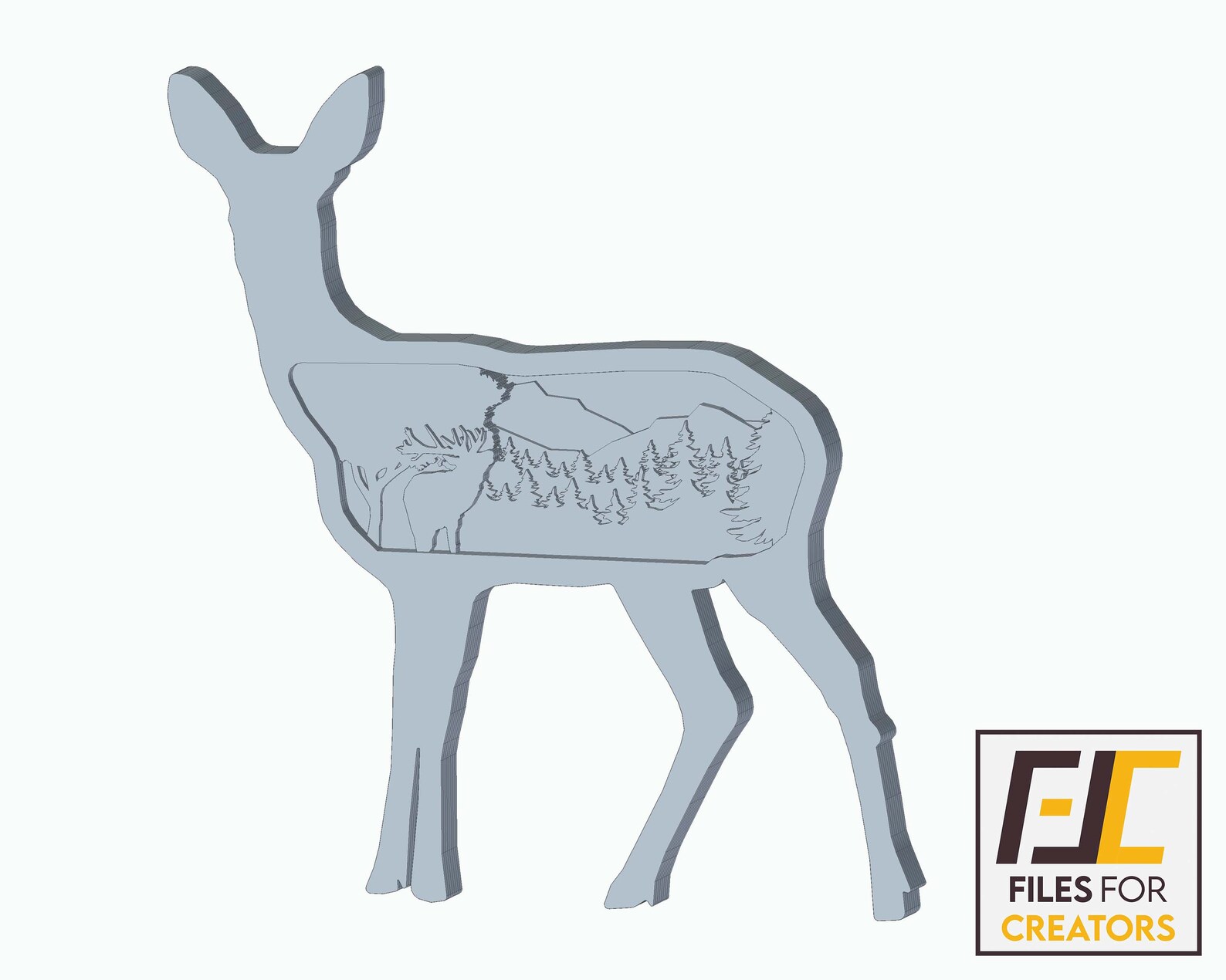 Roe / Deer Laser Cut Svg Dxf Files. Cnc Files for Wood. - Etsy