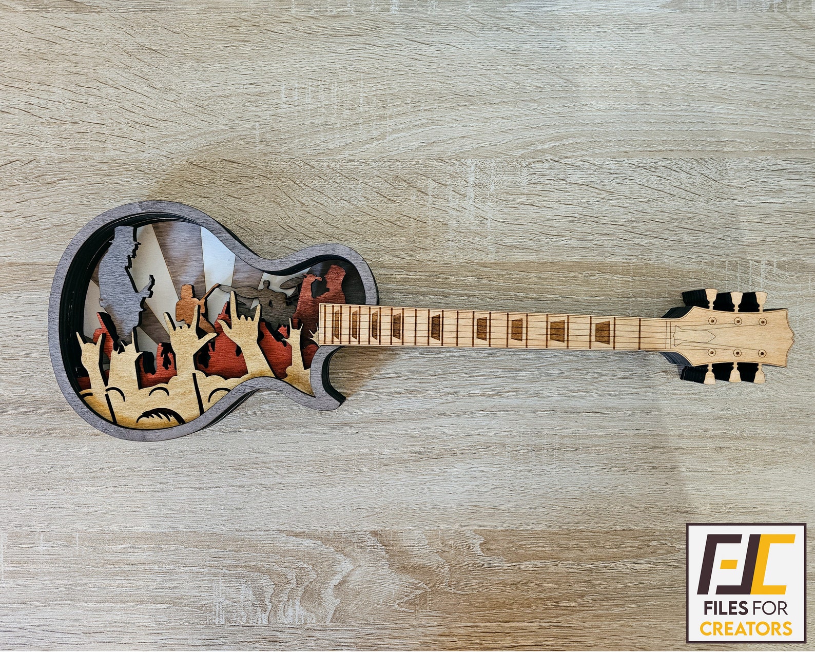 Guitar Concert Laser Cut File: DIY Woodworking SVG DXF (digital ...