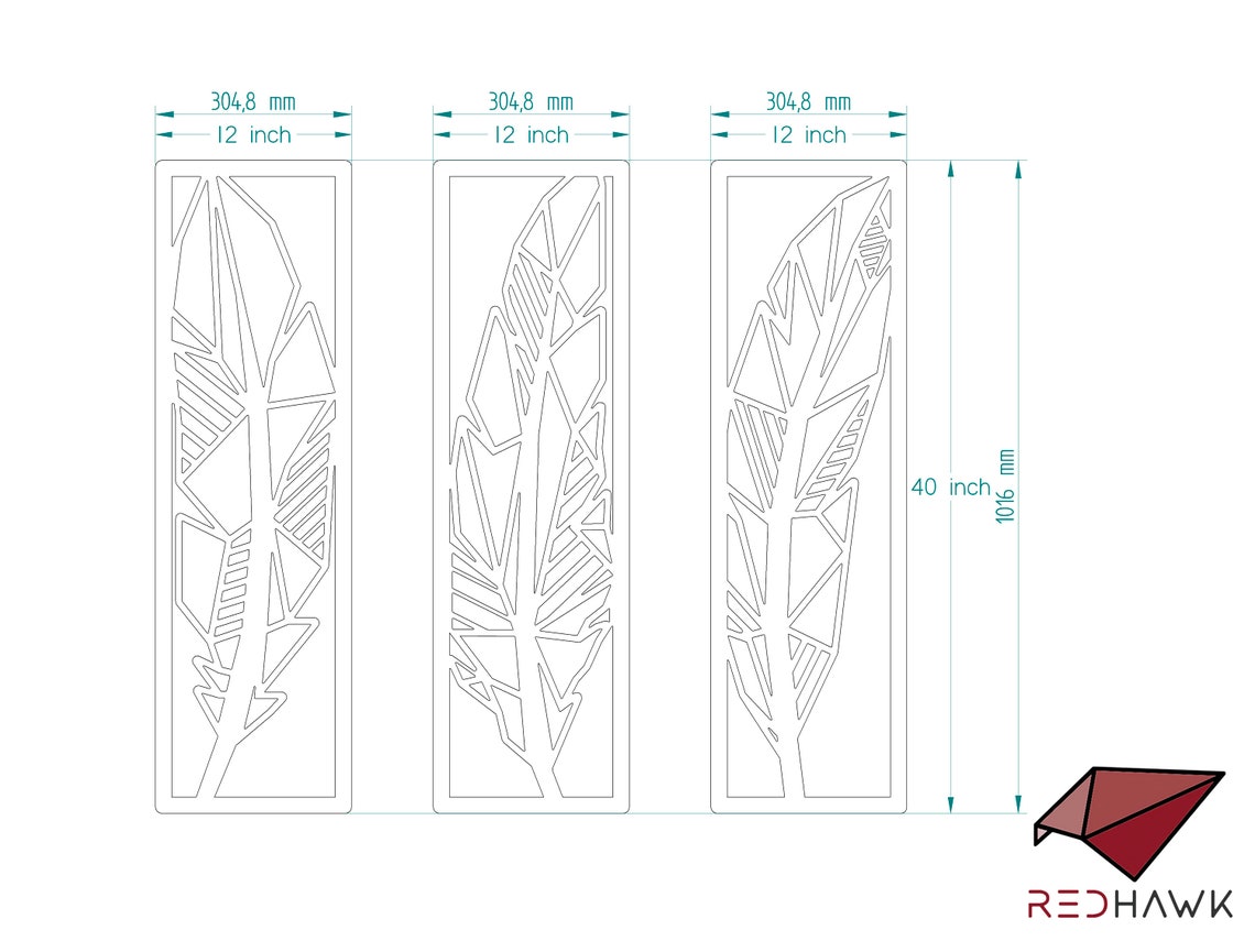 Feathers laser cut svg dxf files. Cnc files for wood. wall | Etsy