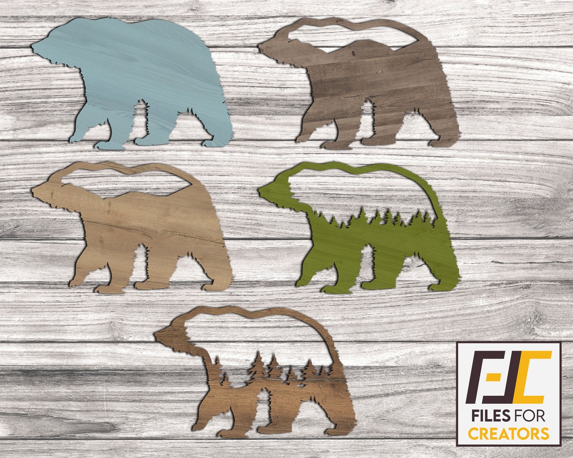 Bear Laser Cut, Svg Dxf Files. Cnc Files for Wood. Wall Art, Decal ...