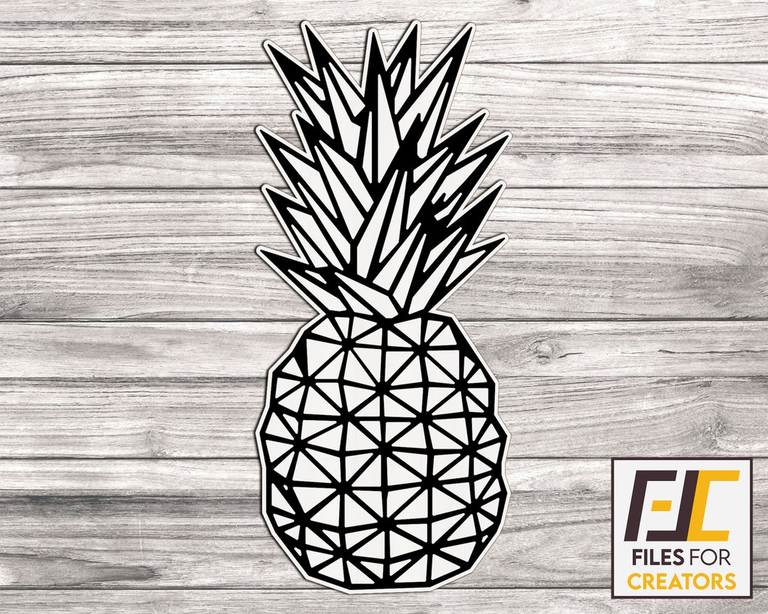 Pineapple Laser Cut, Svg Dxf Files. Cnc Files for Wood. Wall Art, Decal ...