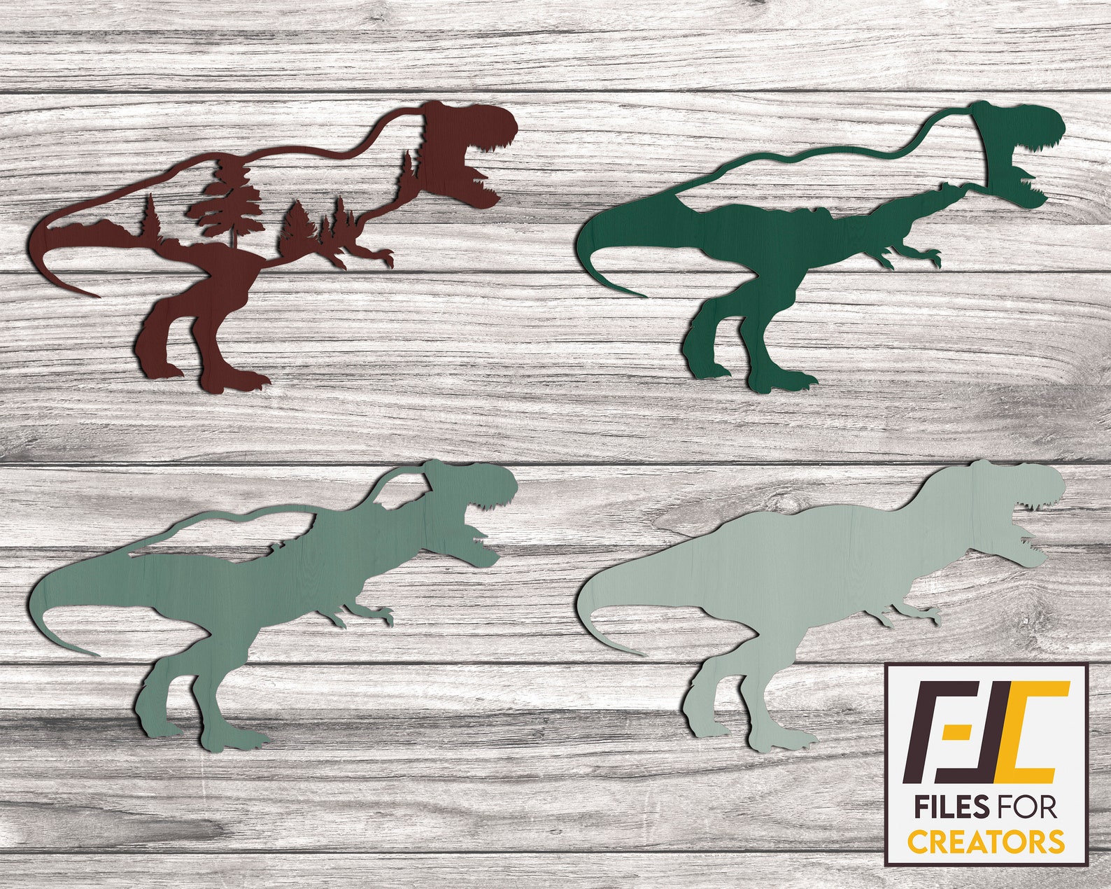 T-REX Laser Cut Files / Laser Cut Vector Model / Multi Layer Wall Decor ...