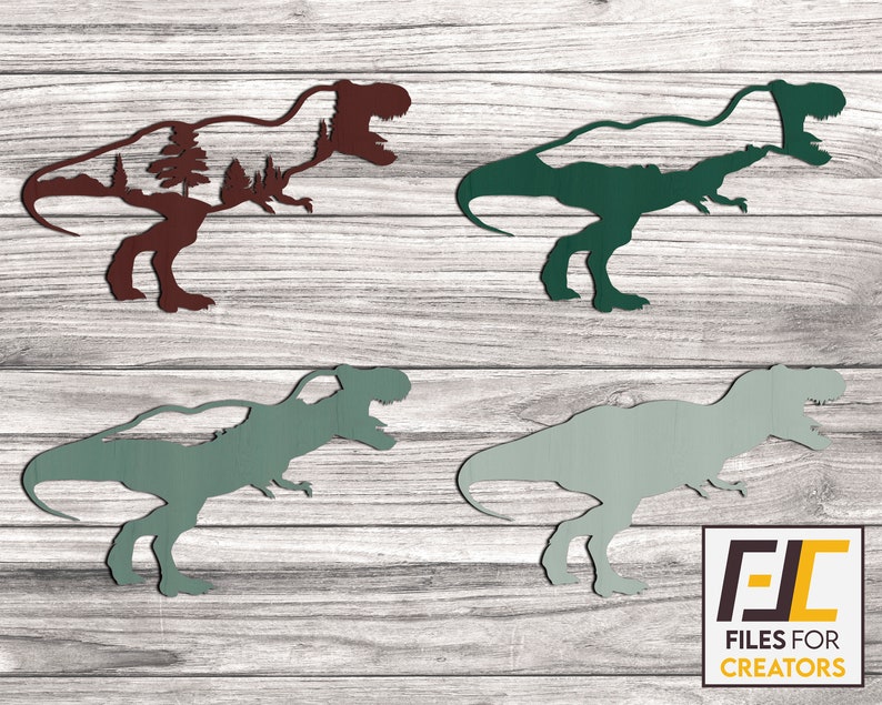 T-REX Laser Cut Files / Laser Cut Vector Model / Multi Layer Wall Decor ...